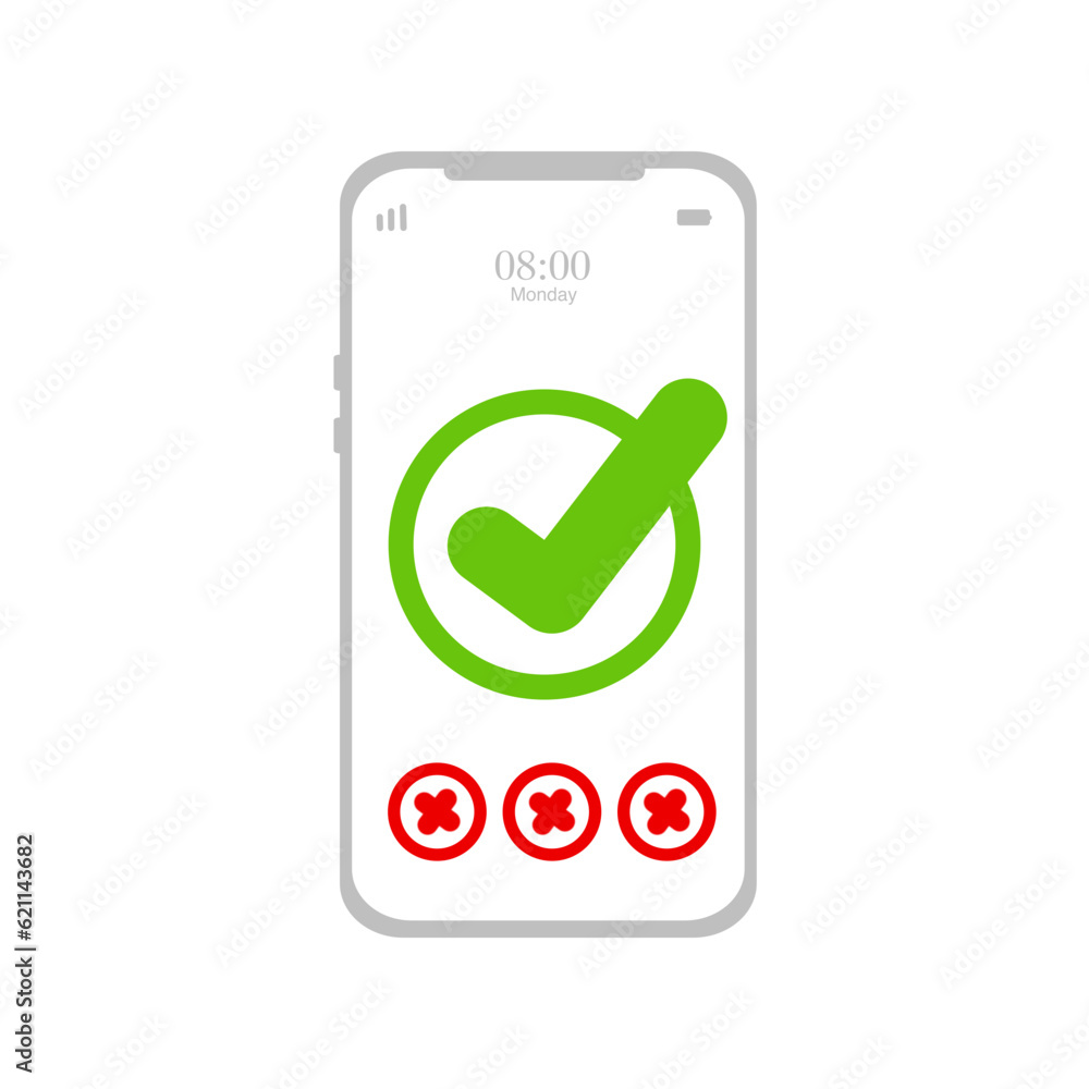 icon task management todo check list with mobile phone, check list on ...