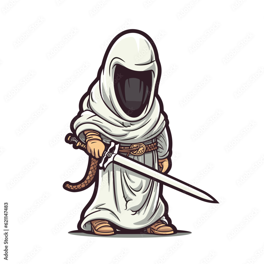 Playful cartoon Executioner sticker Illustrations in minimalist ...