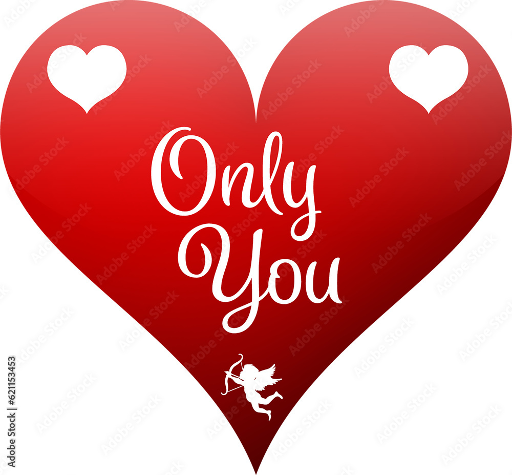 Digital png illustration of red heart and text on transparent ...
