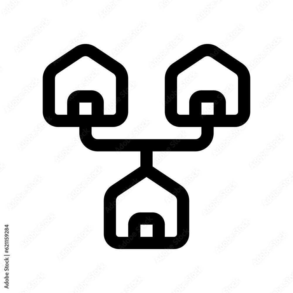 Editable local, home, network, LAN, connection vector icon. Remote work ...