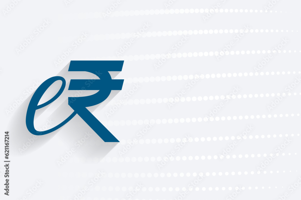 e-rupi erupee symbol on white background design Stock Vector | Adobe Stock