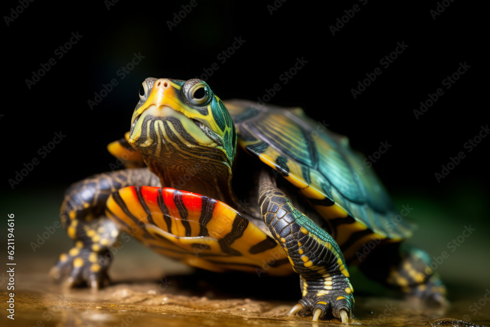 Cute Red-eared Slider in nature, national geography, Wide life animals ...