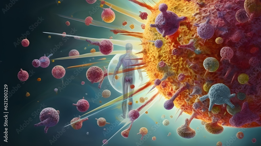 A vivid representation of immunotherapy, medical approach that ...
