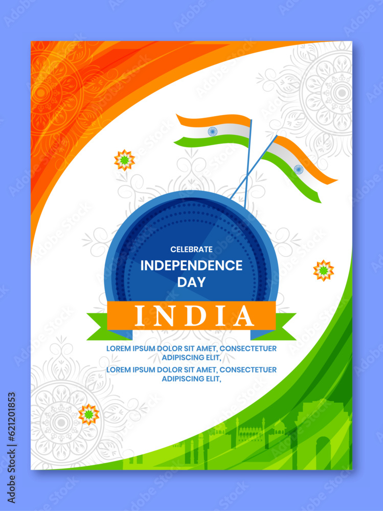 Vector Illustration of 15th August Independence day of India ...