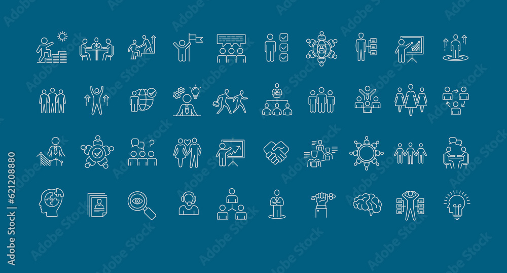 Poster Icons and pictograms people signs symbols plots – Wall Art ...