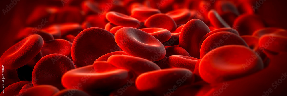 microscopic view of red blood cells present in blood to deliver oxygen ...