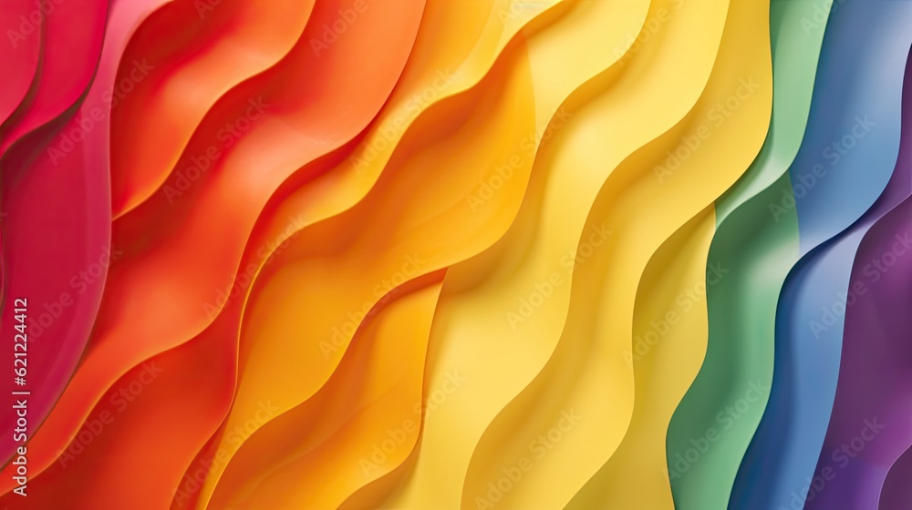 Abstract LGBTQ+ background with creative wave design, wavy illustration ...