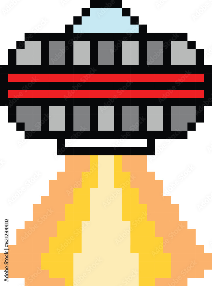 UFO Pixel Art Vector image Stock Vector | Adobe Stock