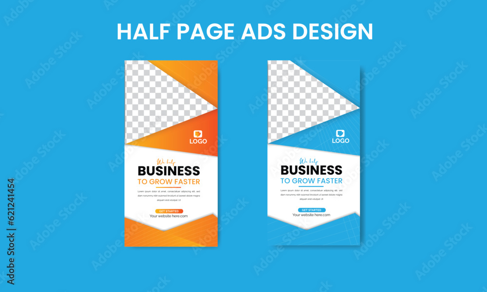 Corporate business half page template design Flyer design for business ...