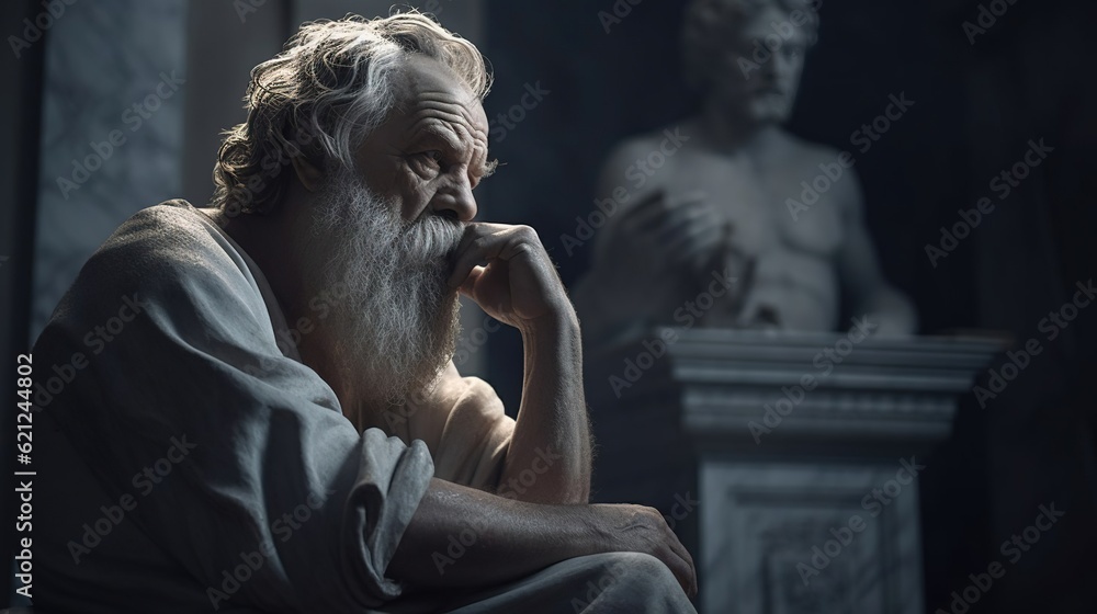 Photo & Art Print An ancient Greek philosopher reflects on existence ...