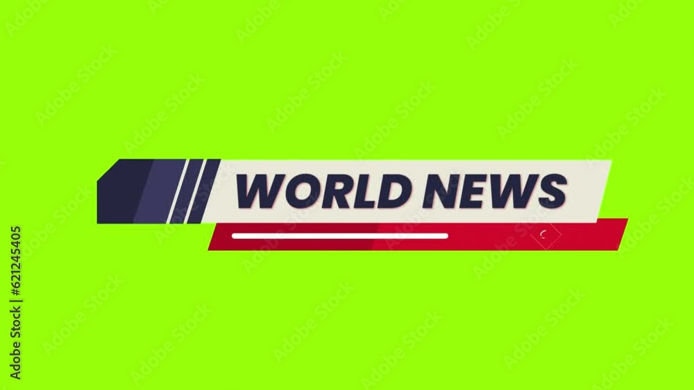 WORLD news update Studio Background for news report and breaking news ...