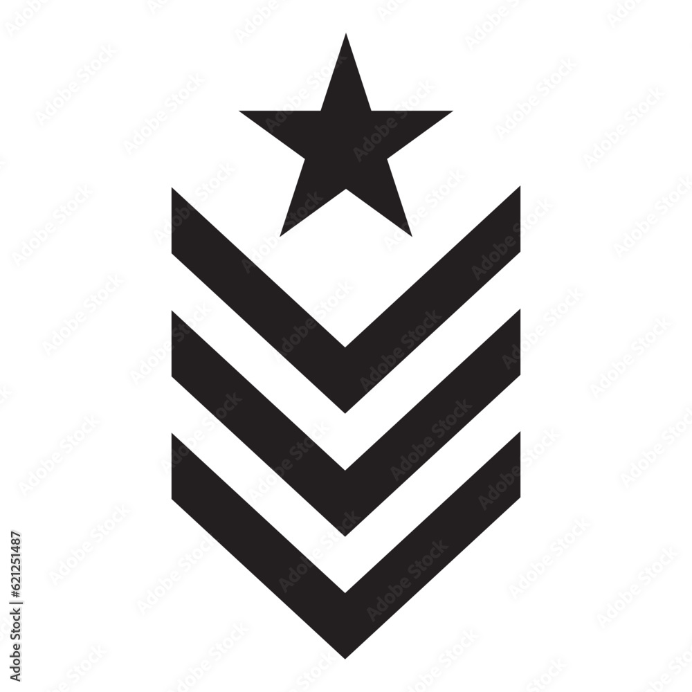 military rank icon vector Stock Vector | Adobe Stock
