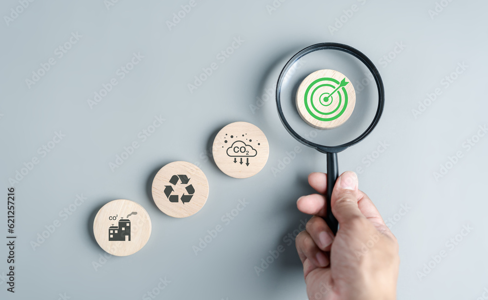 Green target objective with business economy environment sustainable ...