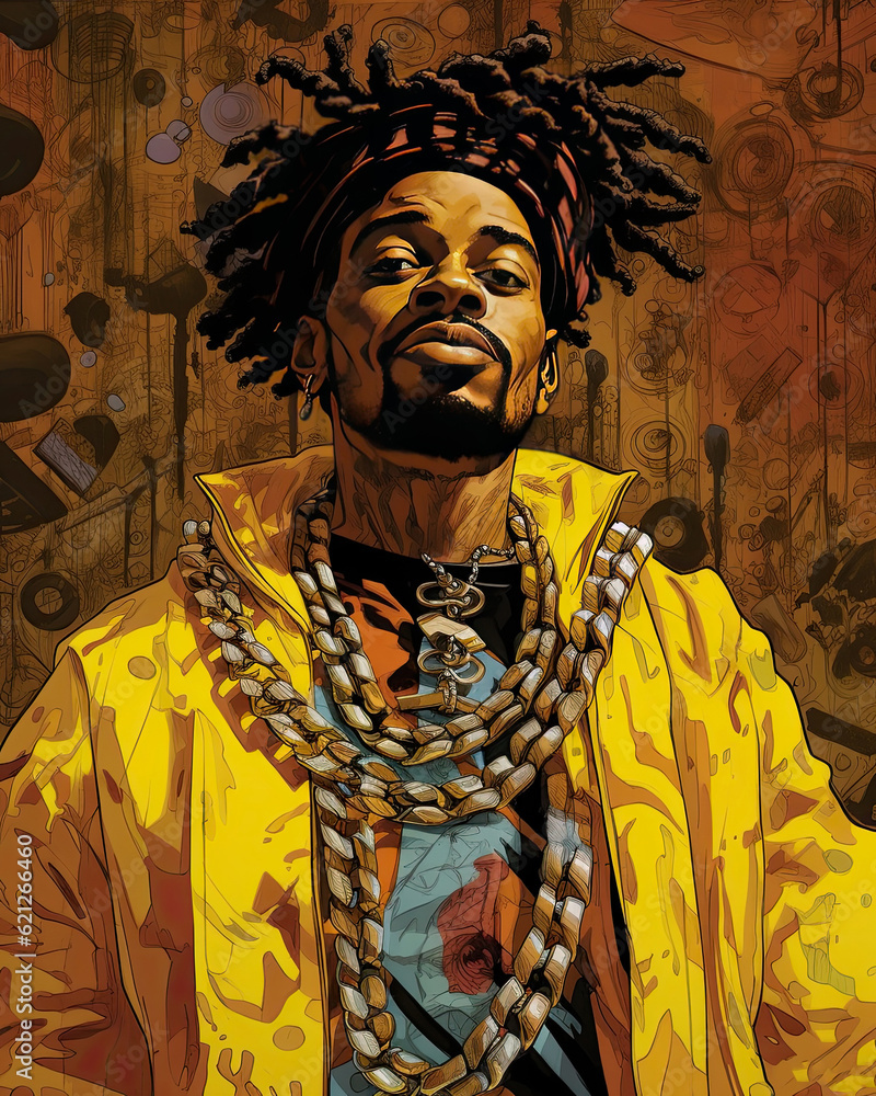 Generative AI illustration of excessive African American gangsta game ...