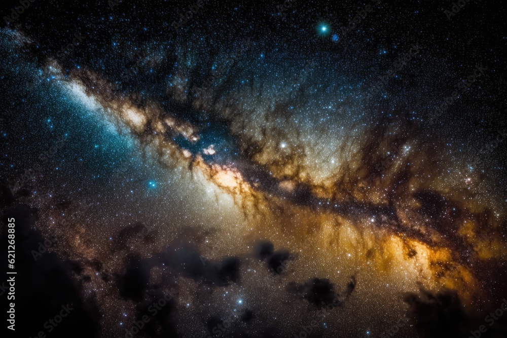 vibrant and expansive night sky filled with countless stars. Generative ...