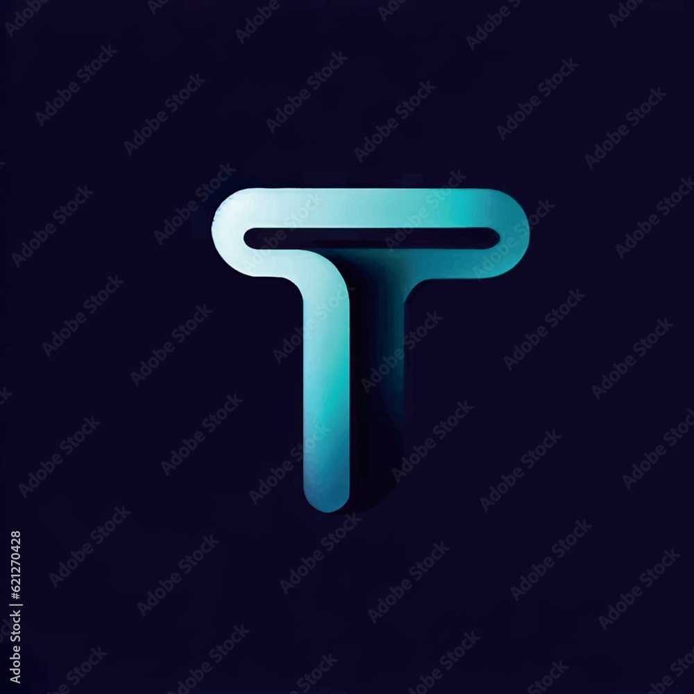 logo illustration of the letter t on a white background Stock Vector ...