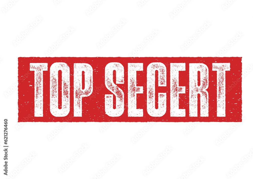 sticker sign notice red white PNG TOP SECRET Stock Illustration | Adobe ...