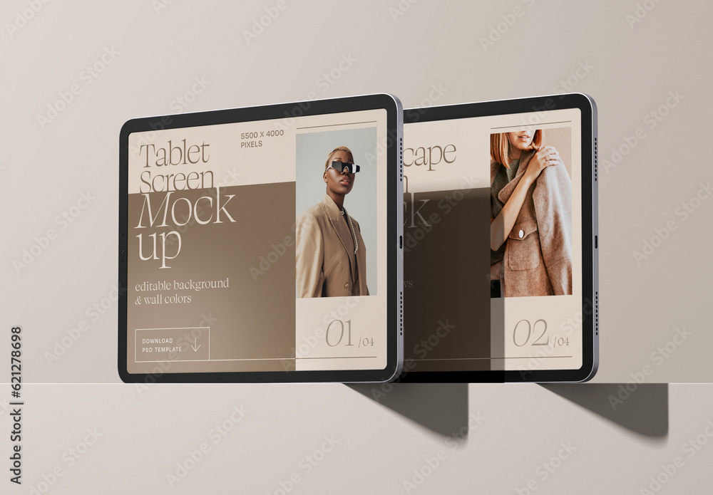 Tablet Screen Mockup Stock Template | Adobe Stock
