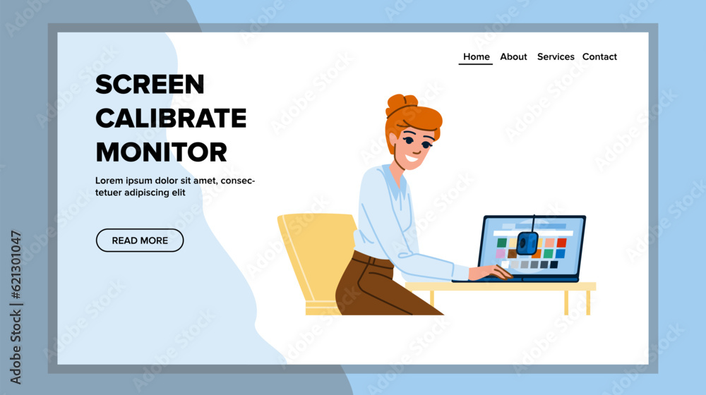 digital screen calibrate monitor vector. test display, computer ...