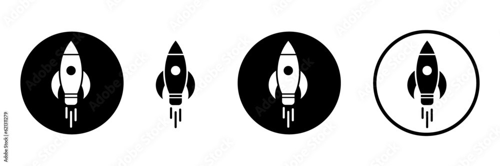 Rocket icons collection vector set. Startup sign and symbol Stock ...
