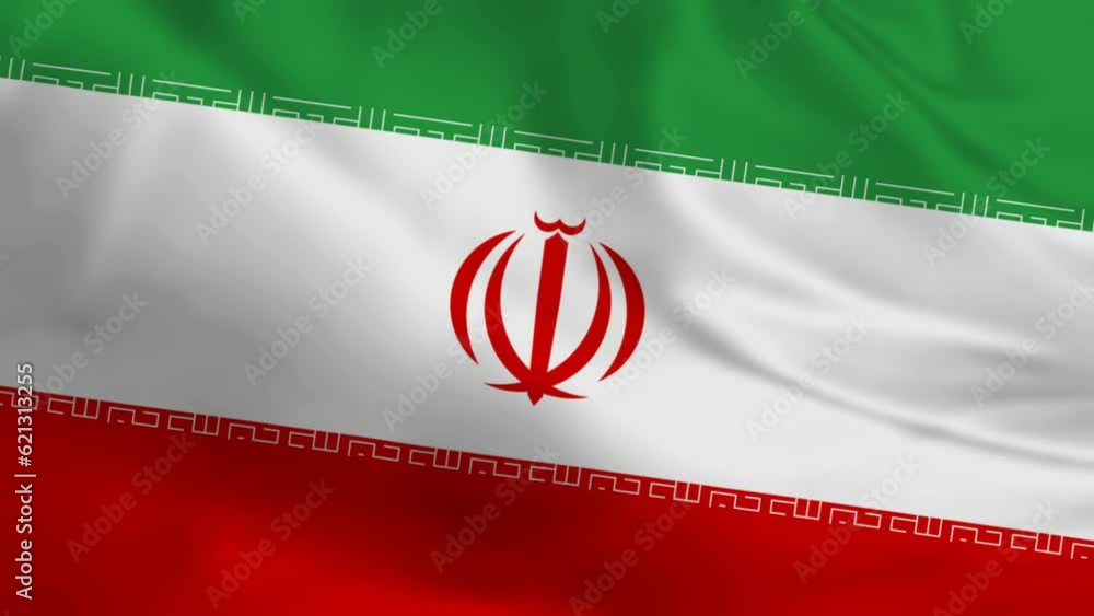 Flag of the iran waving animation. looping National iran flag animation ...