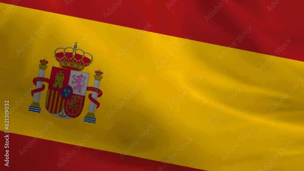 Vidéo Stock Flag of the spain waving animation. looping National ...