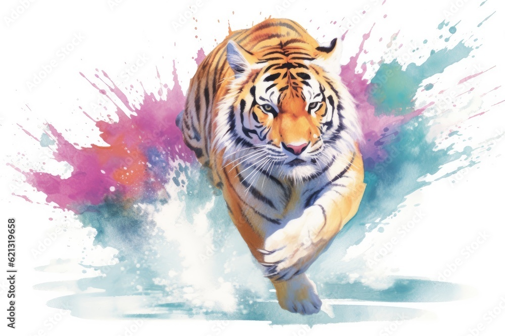 fluidity and unpredictability of watercolors by creating a dynamic and ...