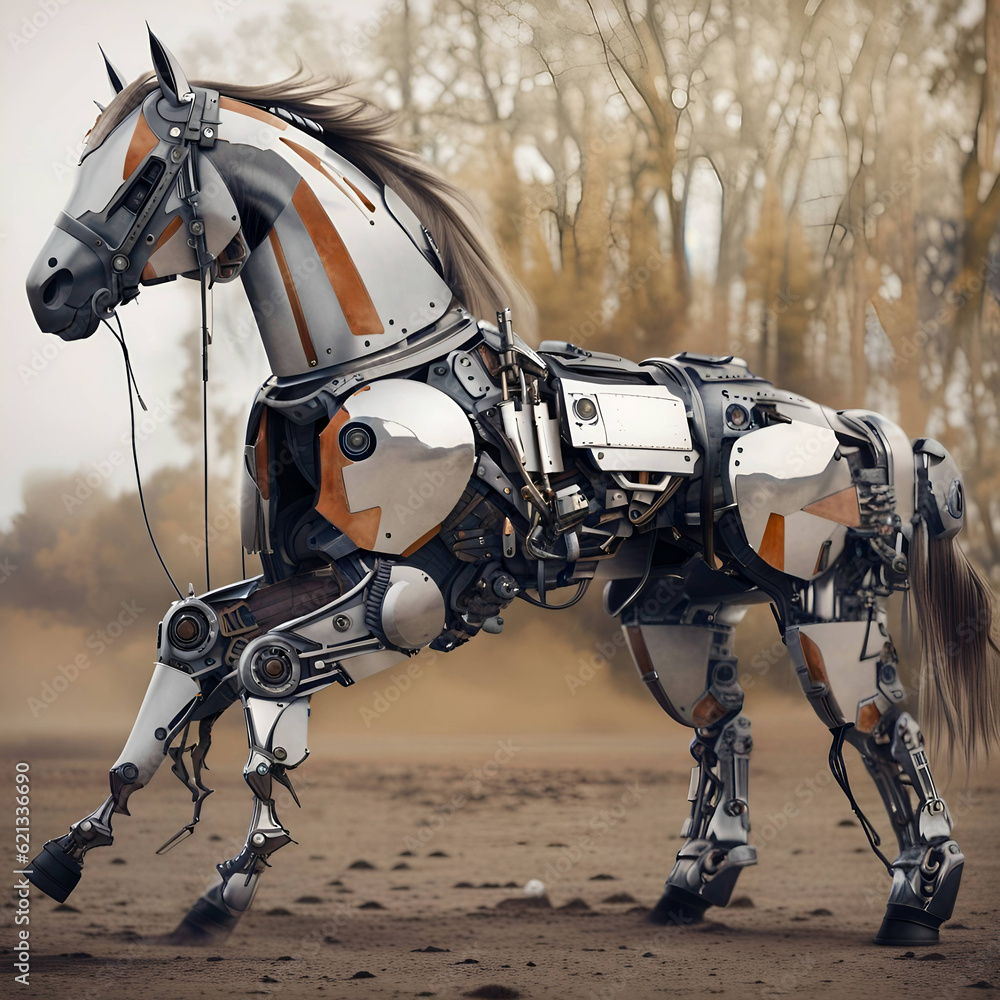 robot horse Stock Illustration | Adobe Stock