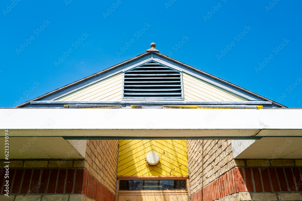 Abstract photo on a 1990s built English hospital showing in need for ...