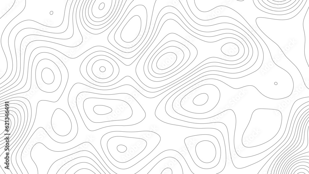 Abstract white topography vector background. Line topography map design ...