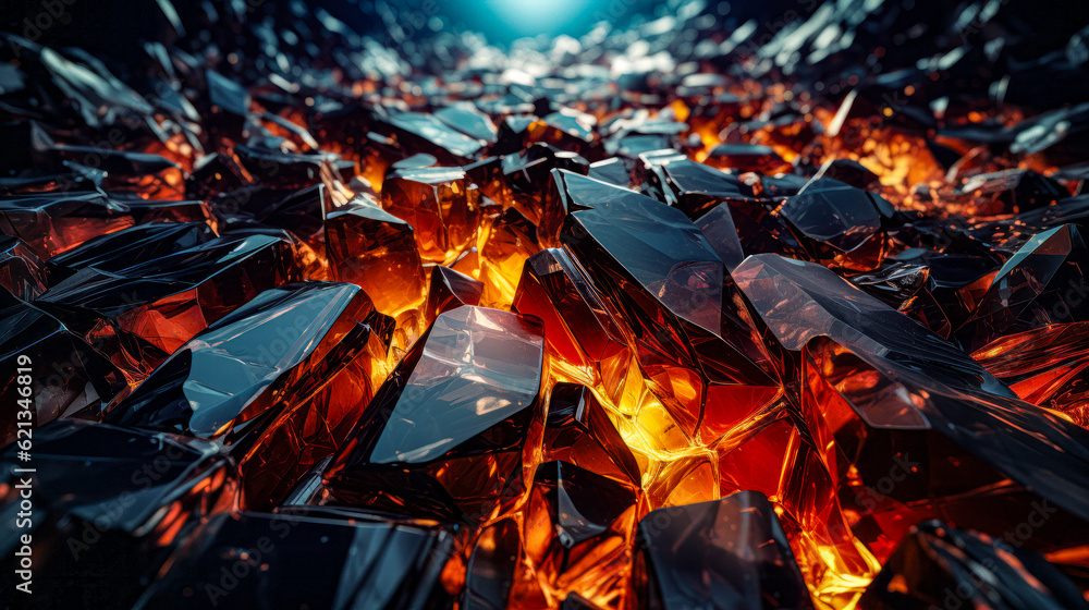 Abstract falling apart shattered black rock wallpaper explosion ...