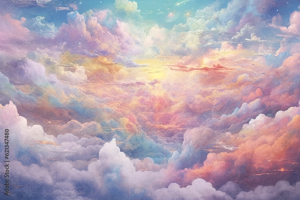 Ethereal Dreamscape: mesmerizing panorama depicting a dreamscape bathed ...