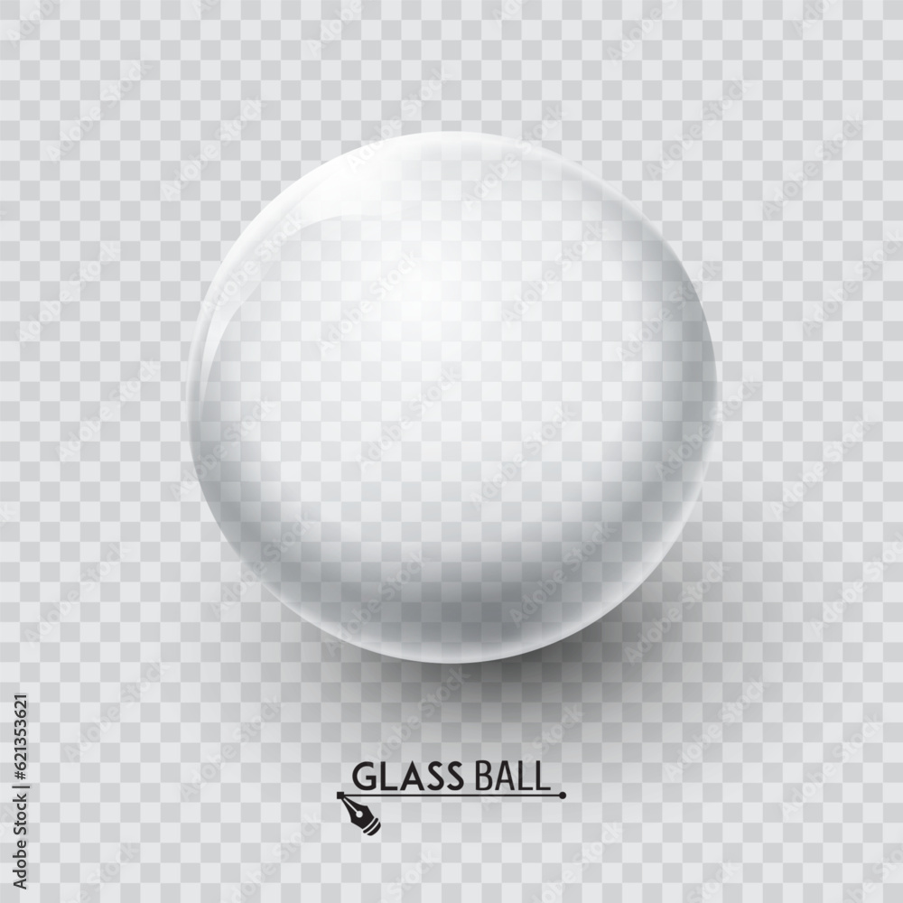 Glass ball. Sphere on a transparent background. Vector for your graphic ...