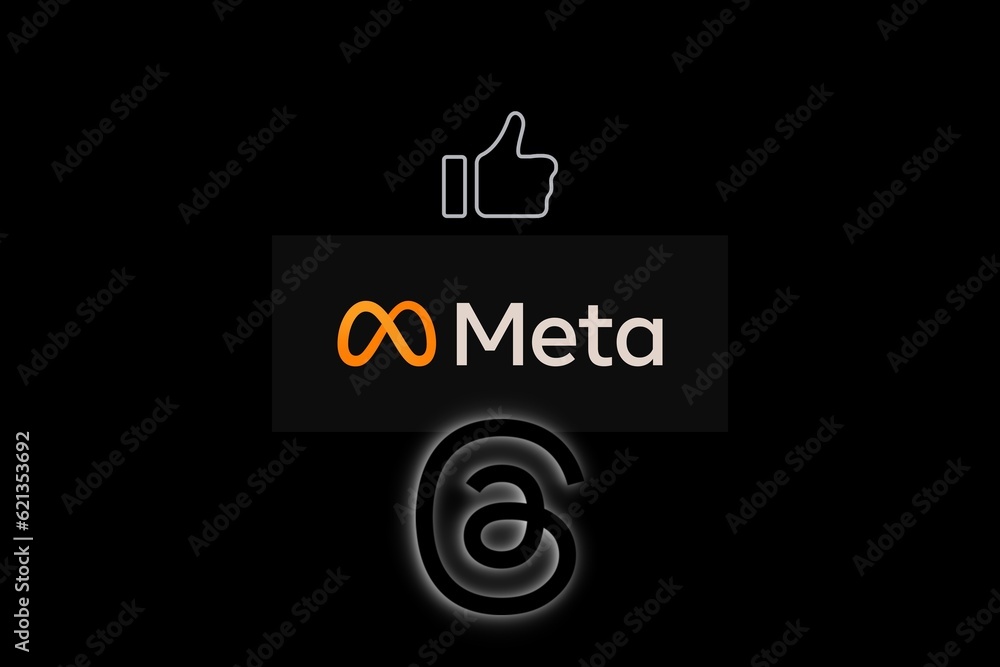 July 7th 2023, Florence , Italy , Threads, META company logo with the ...