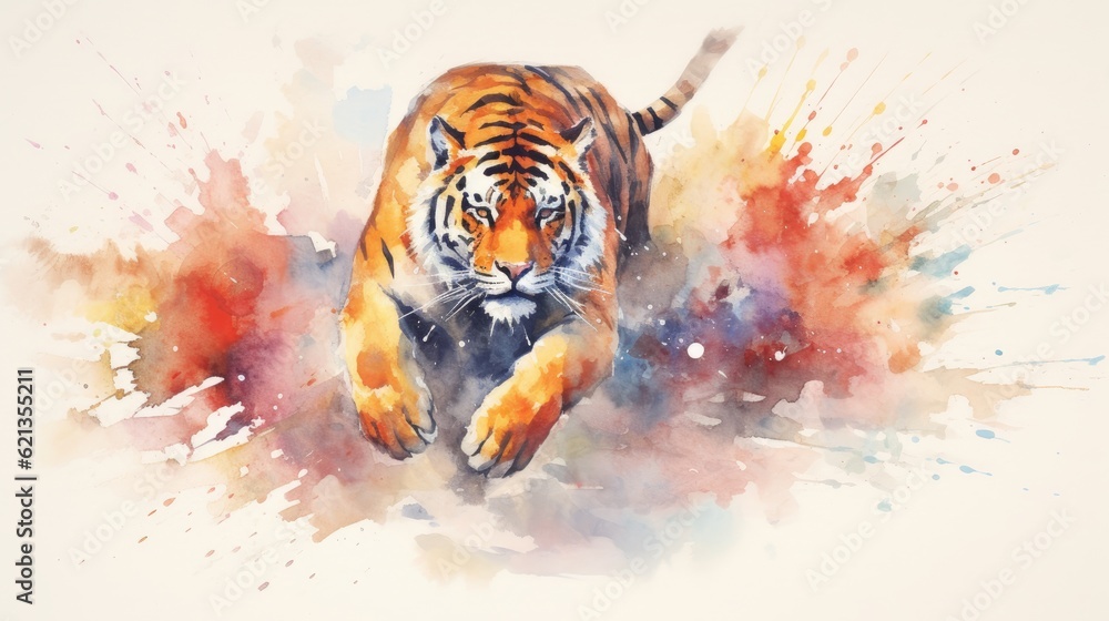 fluidity and unpredictability of watercolors by creating a dynamic and ...