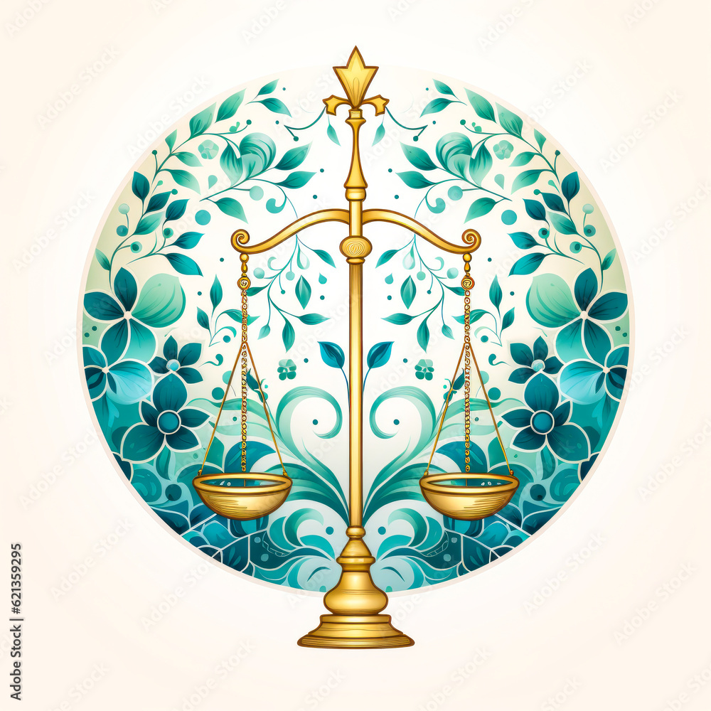 Minimalist Libra zodiac design in pixel style, highlighted within a ...