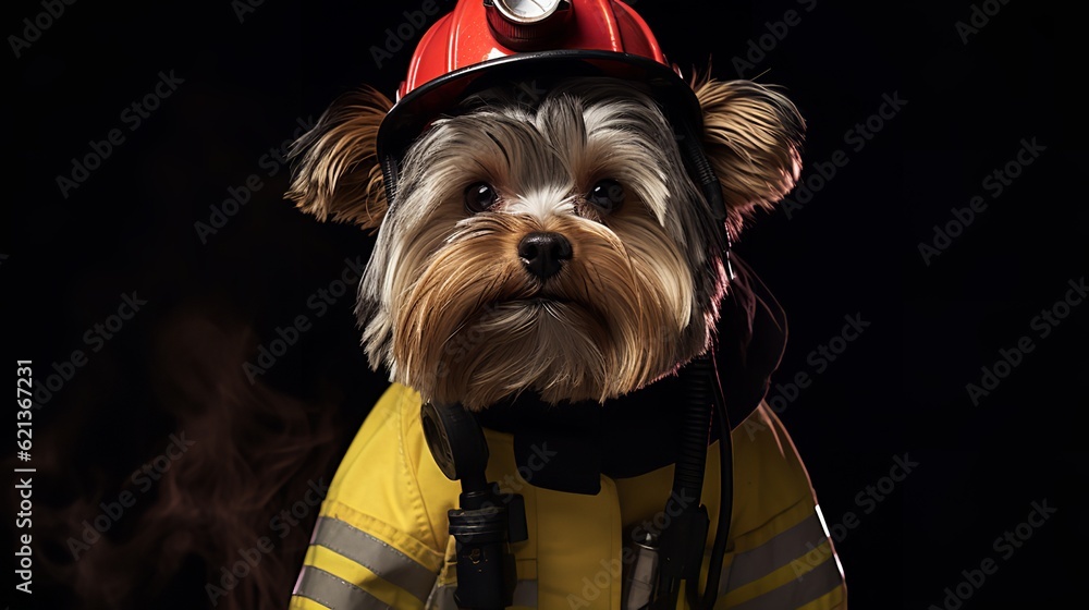 Yorkshire Terrier Firefighter: Canine Hero of Pawtection and Rescue ...