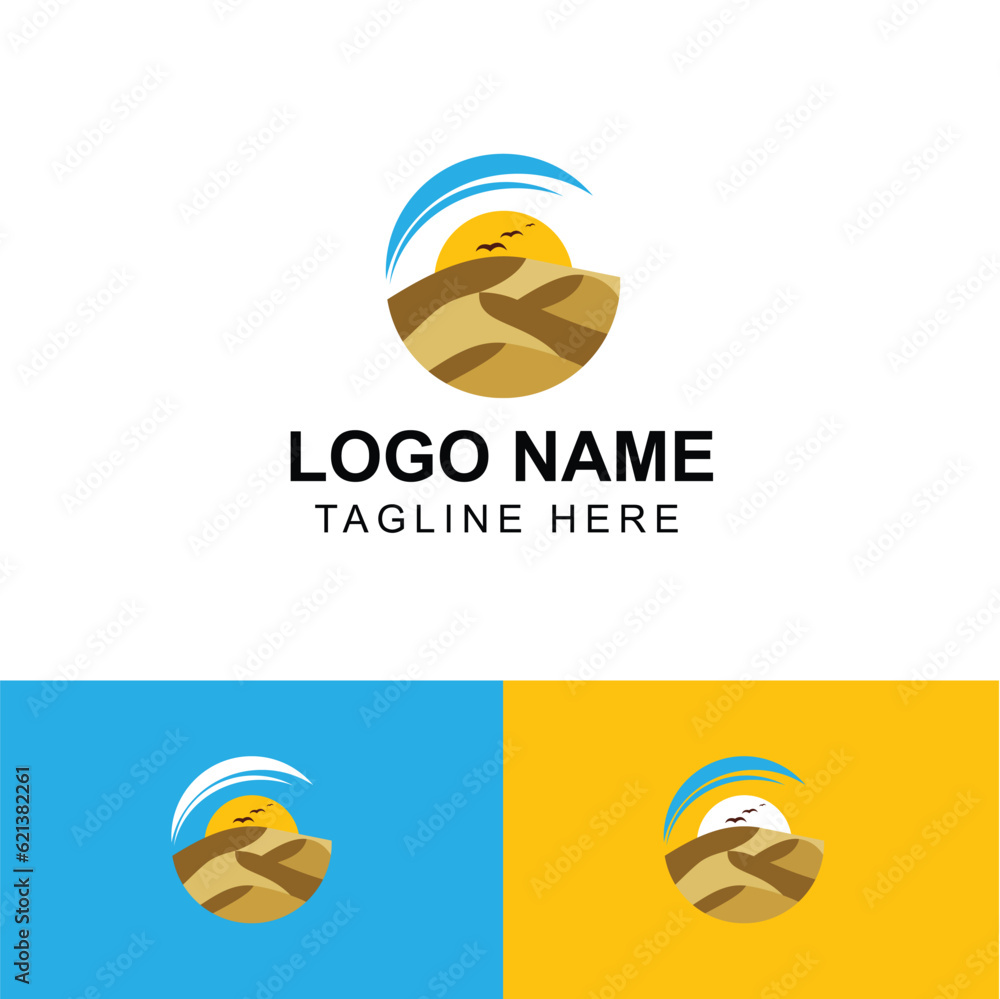 Modern travel and tourism logo design idea free editable template ...