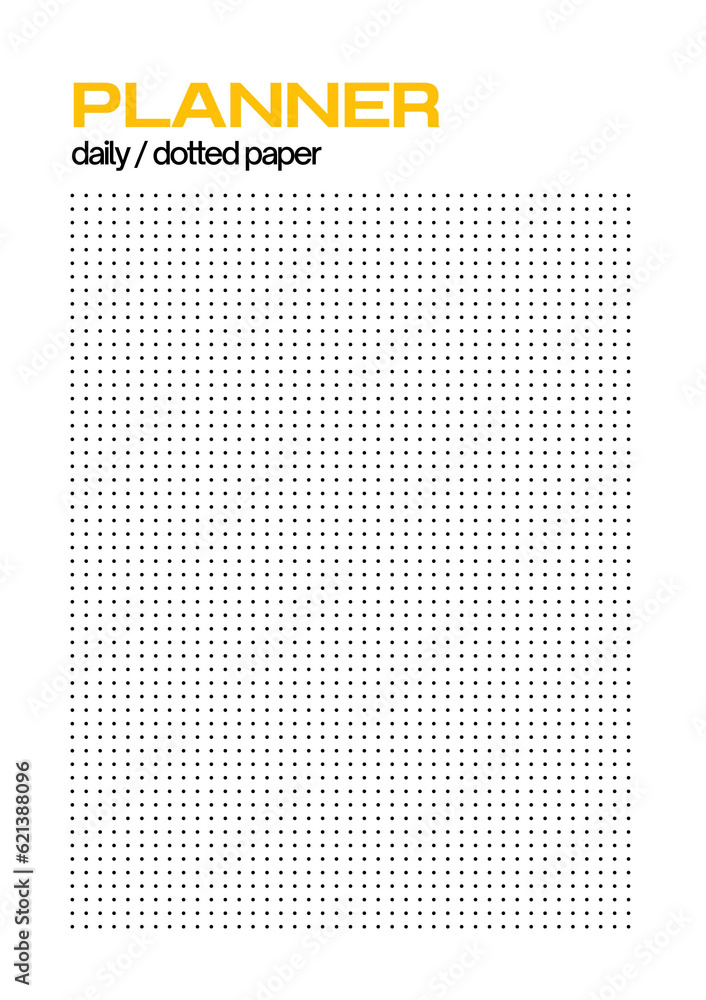 Dot planner digital planning insert sheet printable page template Stock ...