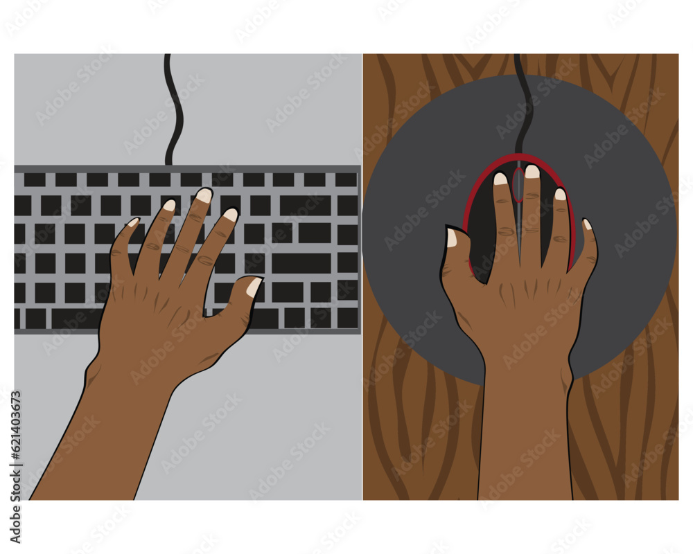 cartoon illustration vector design of two right and left hands the ...