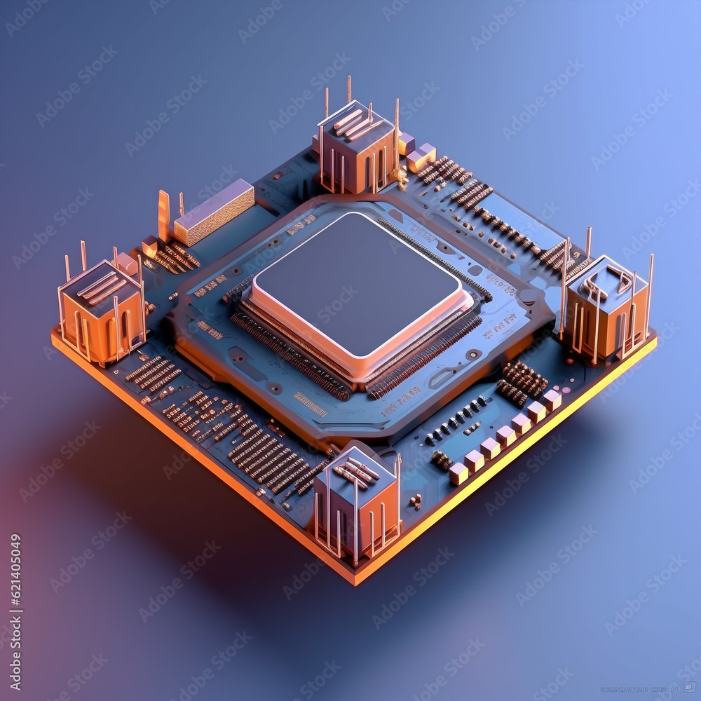 information processing concept. computing for enhance algorithm of ...