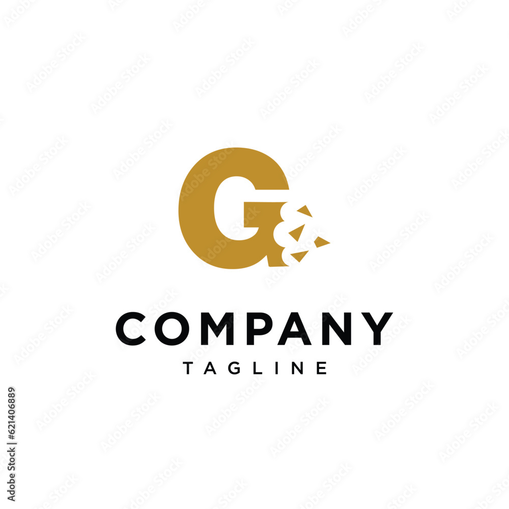 Letter G Snack Bite logo icon vector template.eps Stock Vector | Adobe ...