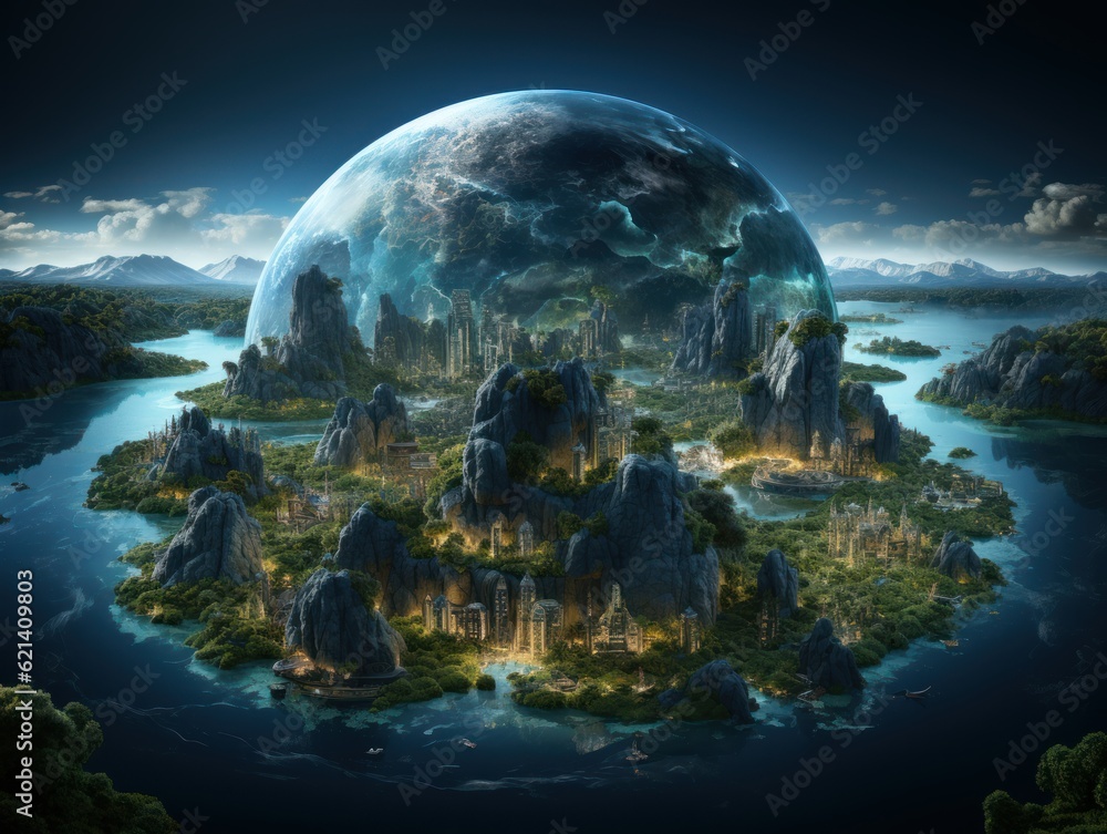 Rendered in high definition, a blend of realistic photo style with a ...