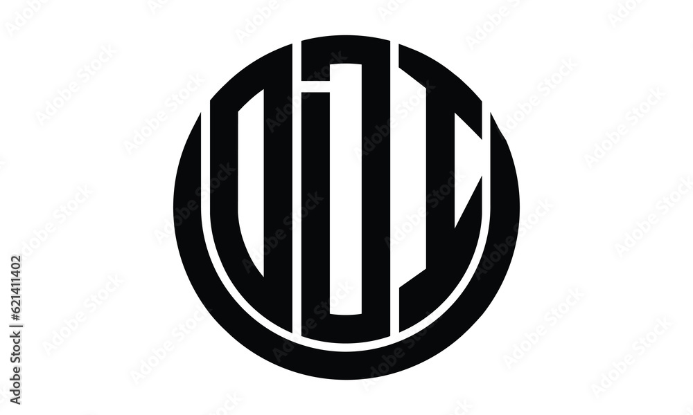 ODI shield in circle logo design vector template. lettermrk, wordmark ...