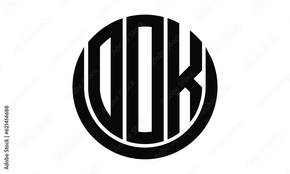 OOK shield in circle logo design vector template. lettermrk, wordmark ...