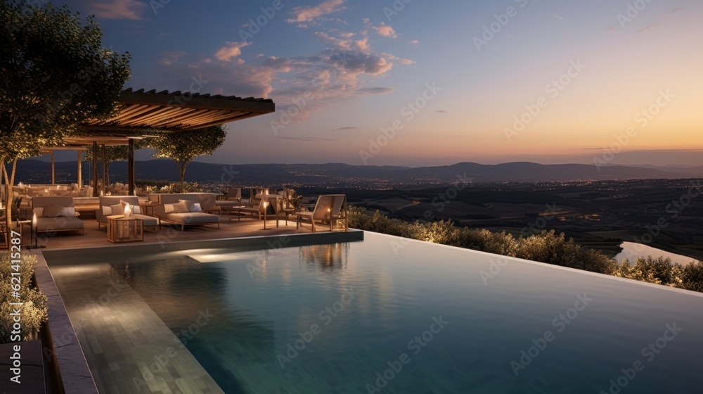 Infinity pool that appears to merge with the horizon, offering stunning ...