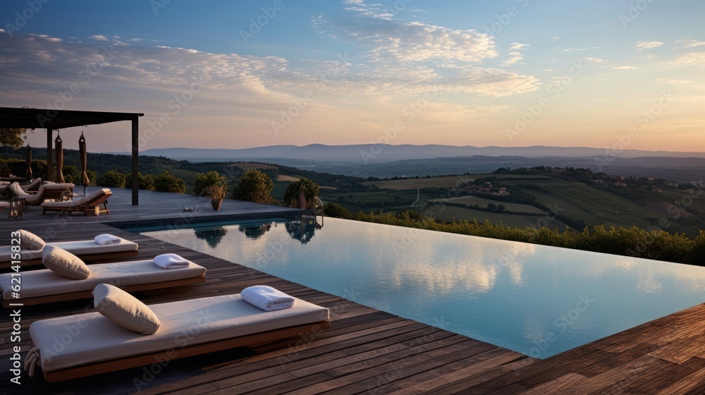 Infinity pool that appears to merge with the horizon, offering stunning ...