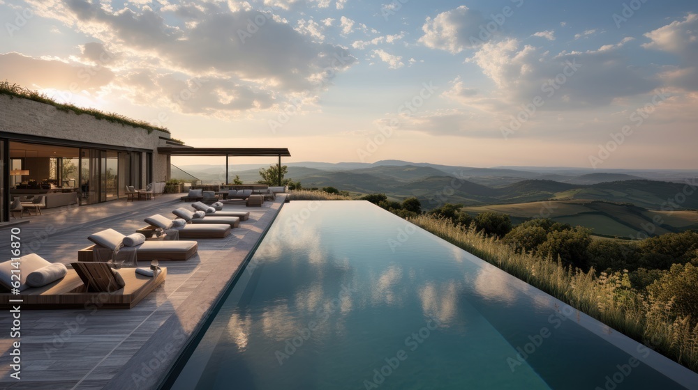 Infinity pool that appears to merge with the horizon, offering stunning ...