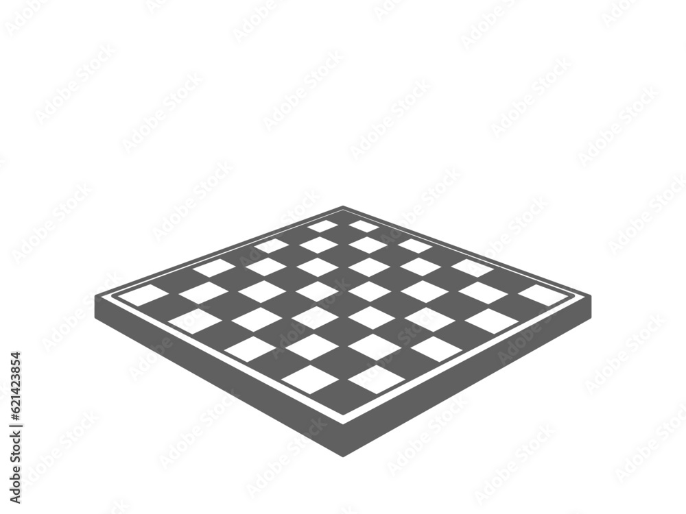 Vetor de cute chess symbol icon, black and white line art chessboard ...