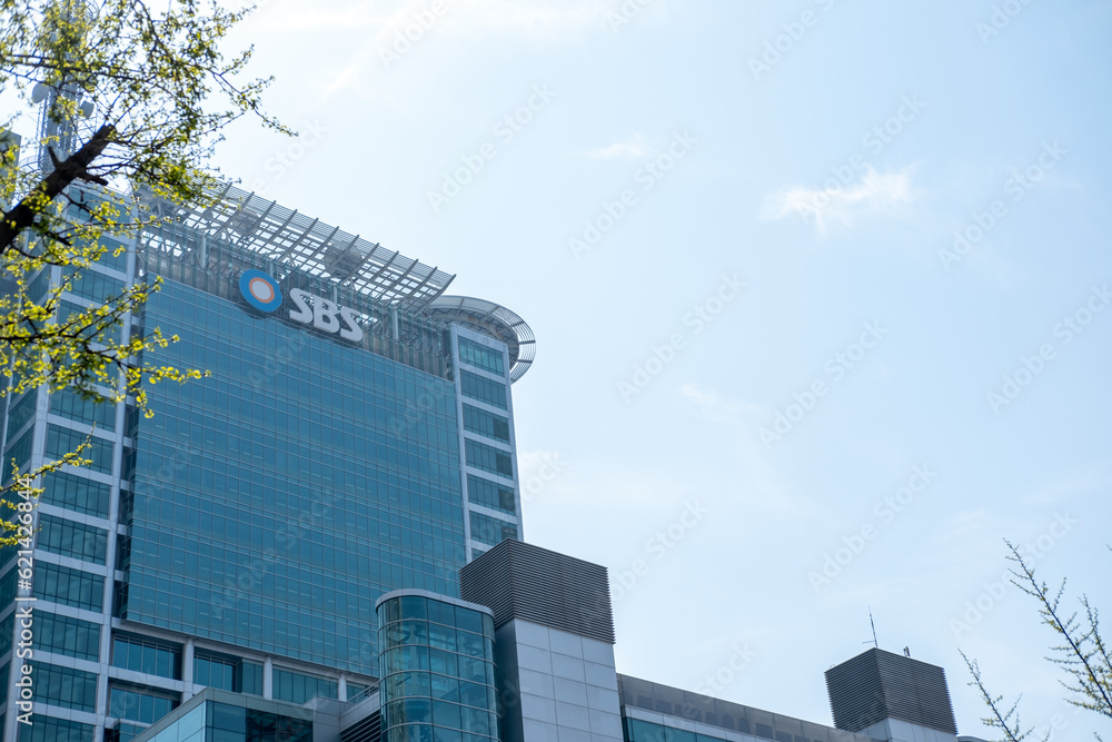 Seoul,South Korea - 3 April 2023: SBS Broadcasting Center Building ...